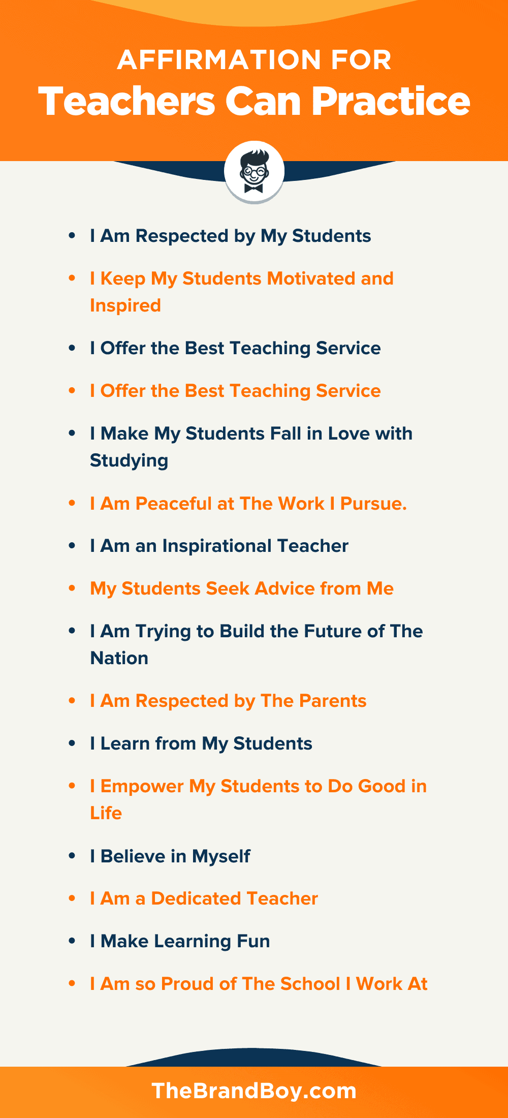 100 Motivation Positive Affirmations For Teachers